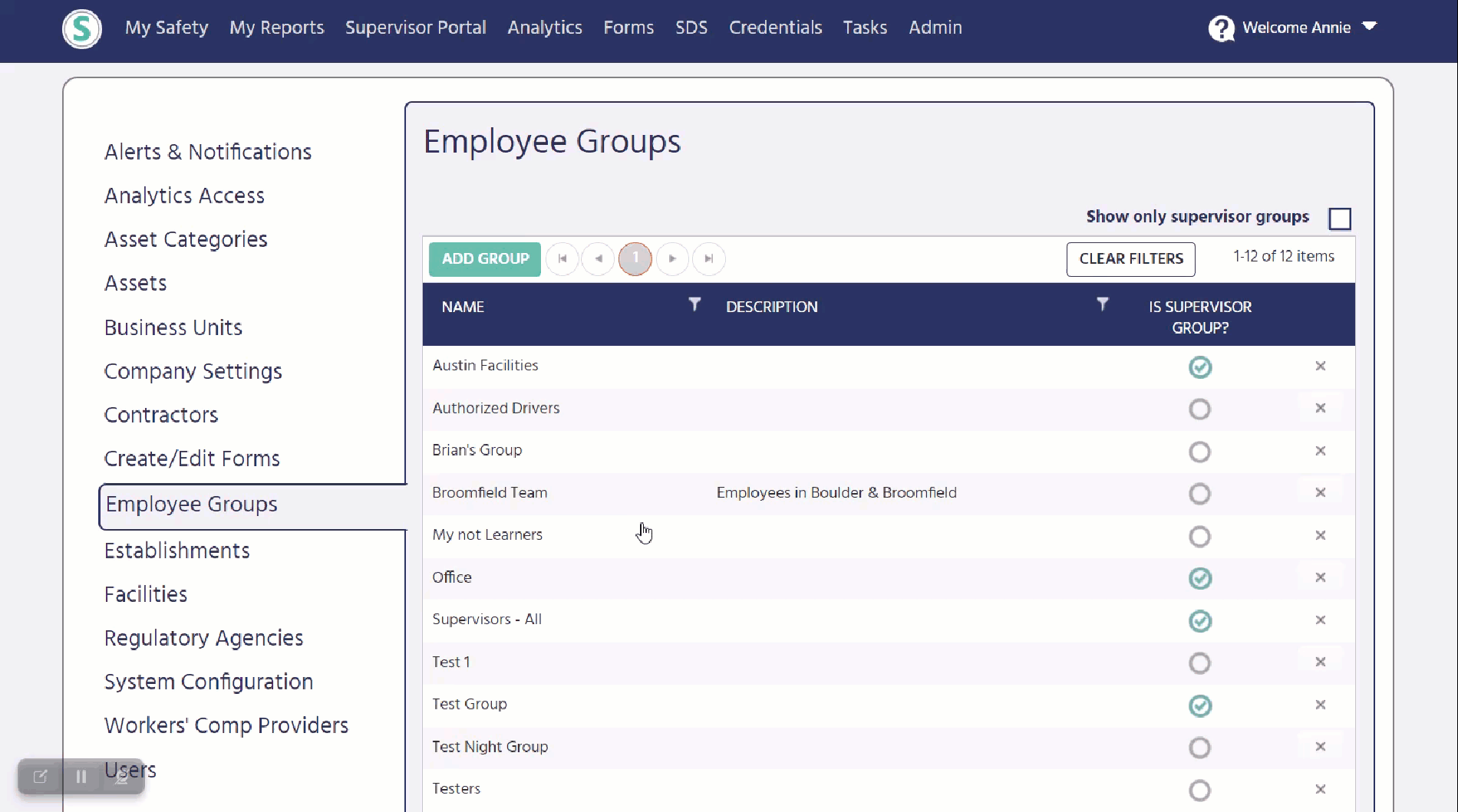 Creating Employee Groups for Credentials