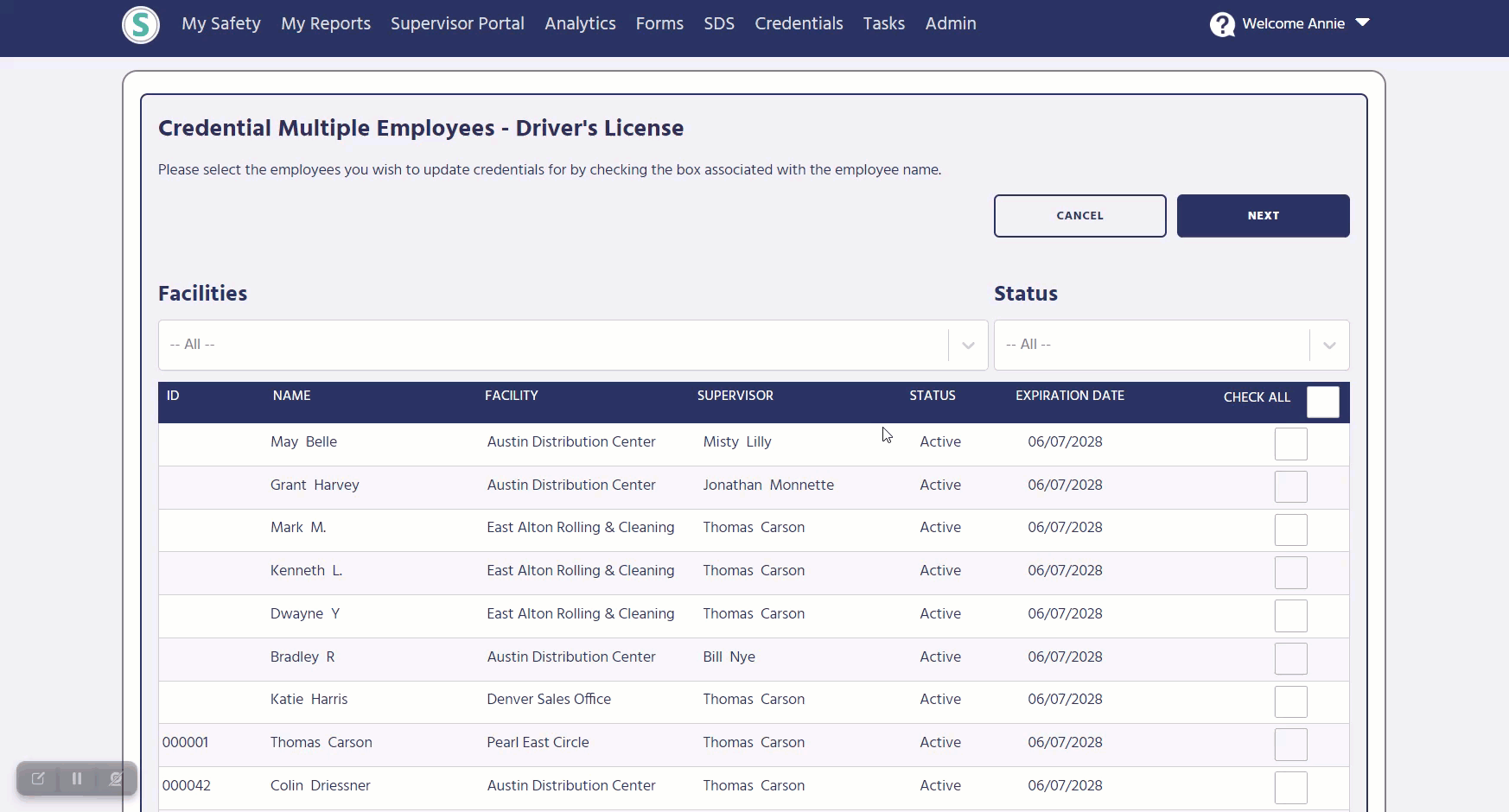 How to Credential Multiple Employees